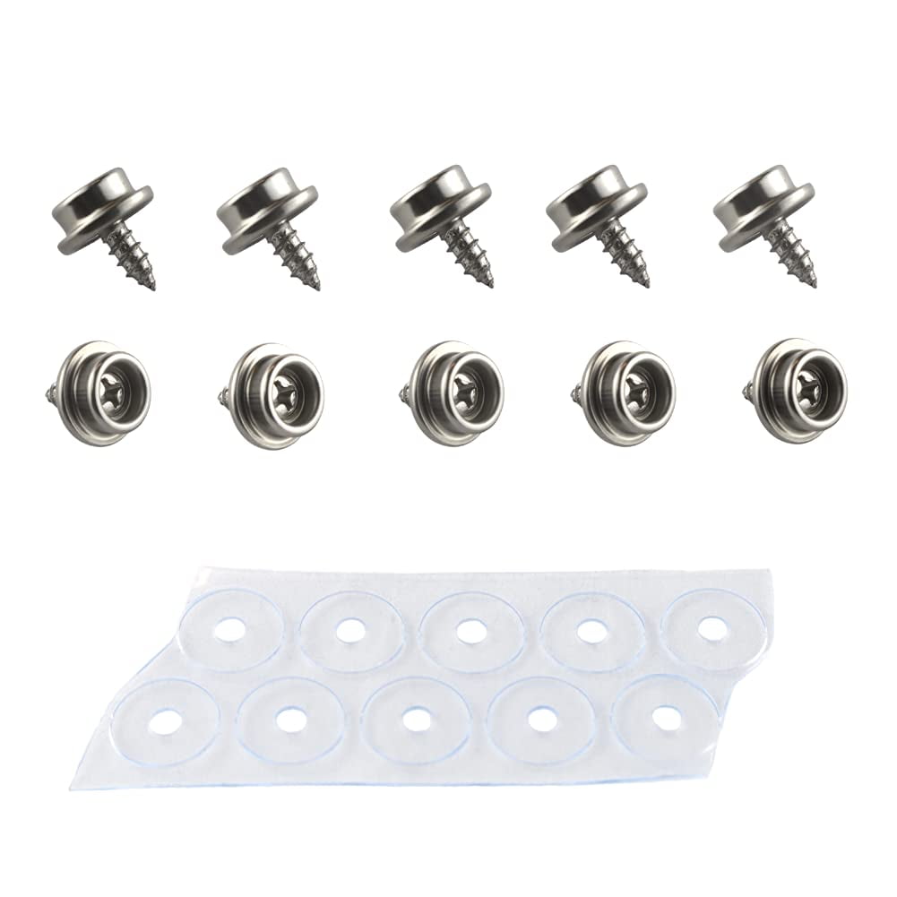 EZ-Xtend Stainless Steel Screws Marine Grade 3/8" #8 Boat Canvas Snaps ...