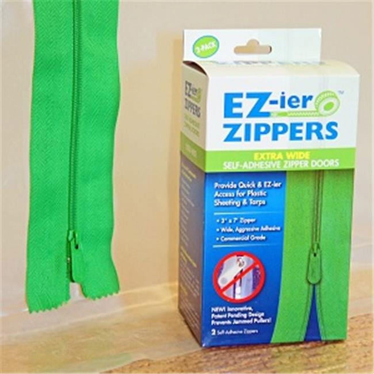 EZ-ier Products EZ-WZ02 Self-Adhesive Zipper Doors Extra Wide, Case of ...