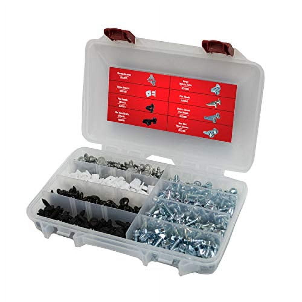 EZ458 License Plate Hardware Kit - 400 Piece Variety Pack, Stainless ...