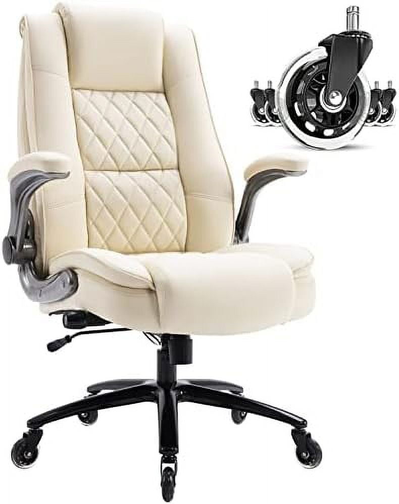 EZAKI High Back Office Chair-Flip-up Arms Executive Computer Desk Chair ...