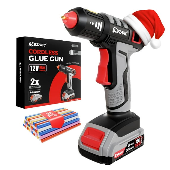 EZARC Cordless Hot Glue Gun, 15s Fast Heating 12V Mini Glue Gun for DIY ...