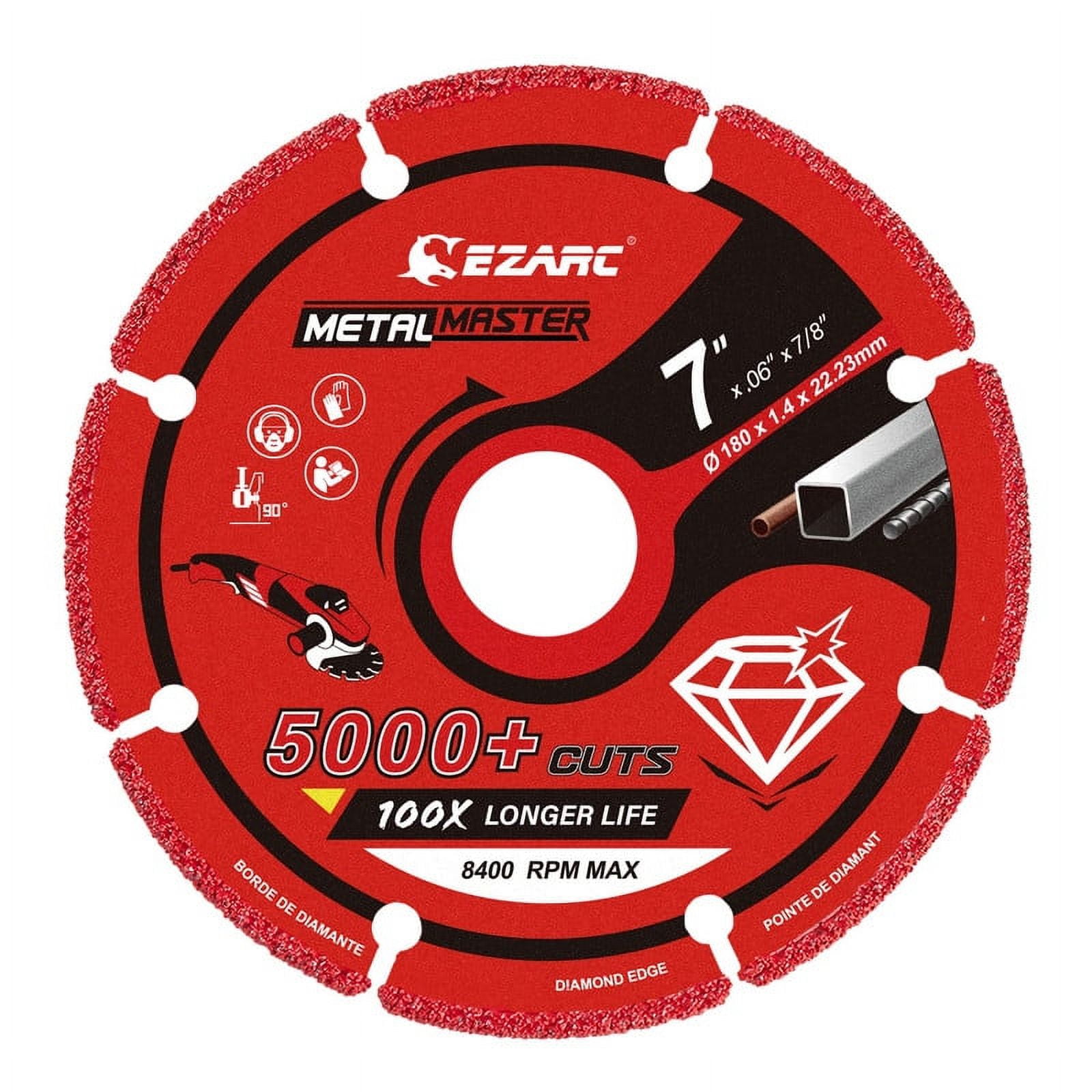 EZARC Diamond Cutting Wheel 7'' x 7/8 Inch for Metal, Cut Off Wheel ...
