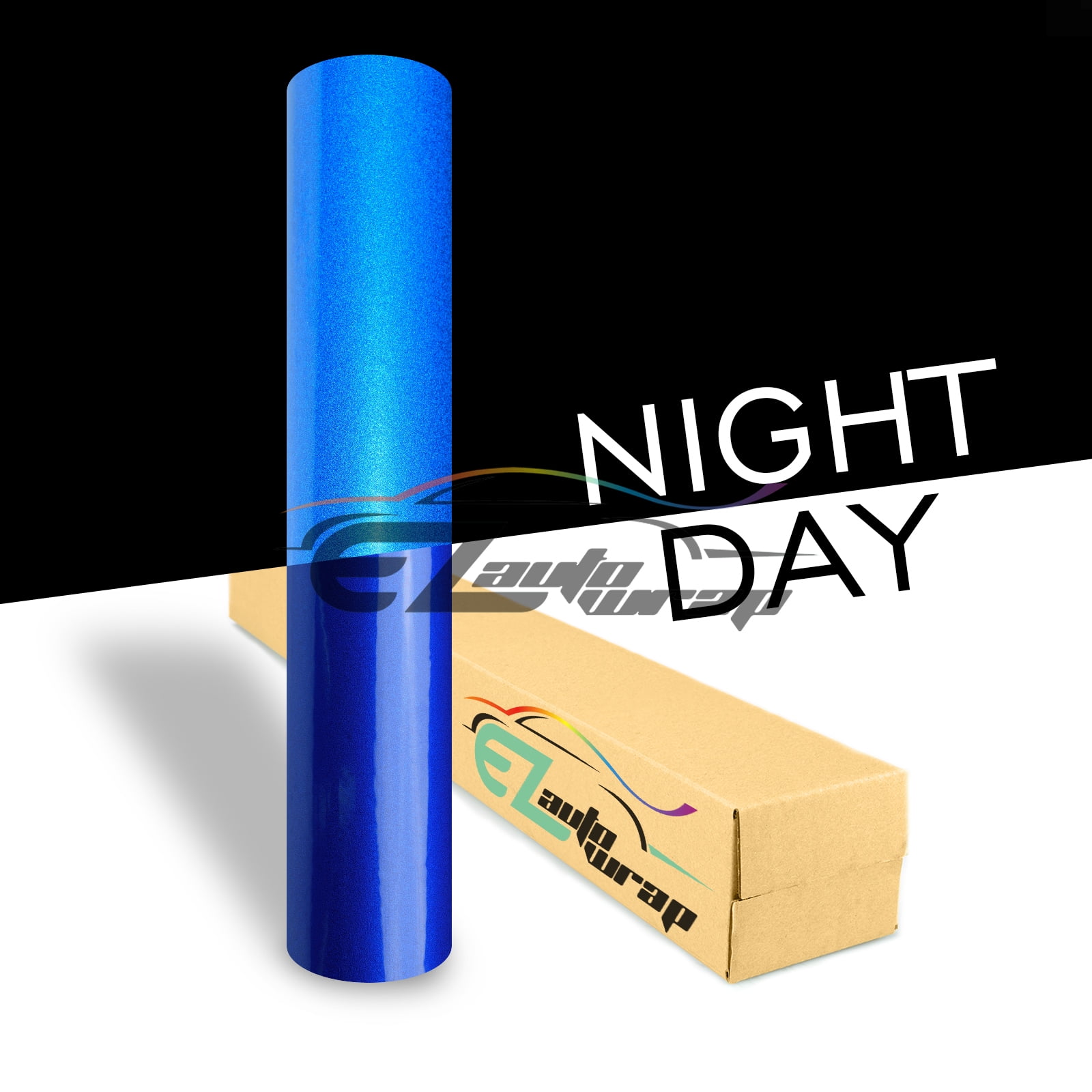 EZAUTOWRAP Blue Night Reflective Vinyl Wrap Sticker Decal Graphic Sign ...
