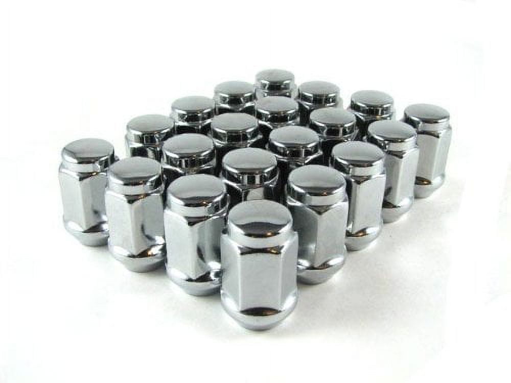 EZAccessory 20 Chrome Lug Nuts Bulge Acorn 12x1.25 Thread Size ...