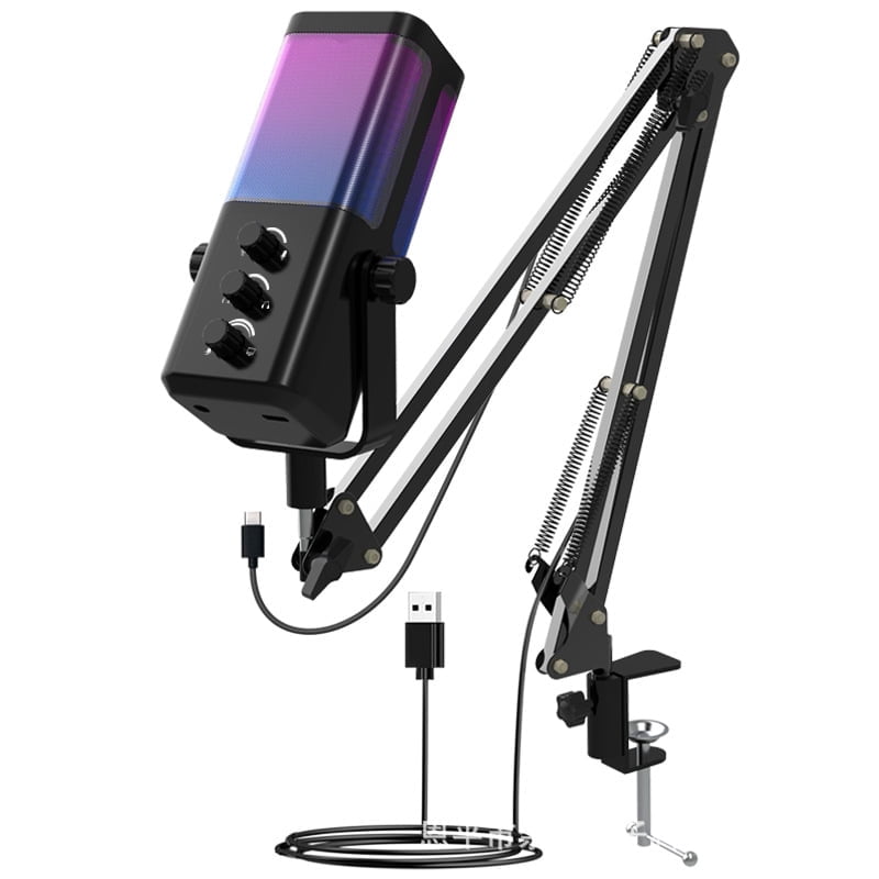 EZBY Garming Microphone with RGB Lighting Studio Quality Recording ...