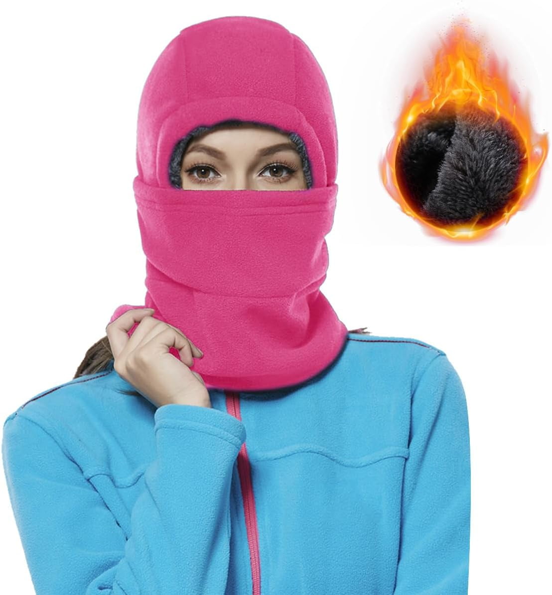 EZBuy Ski Mask for Women Men, Sherpa Hood Ski Mask, Winter Balaclava ...