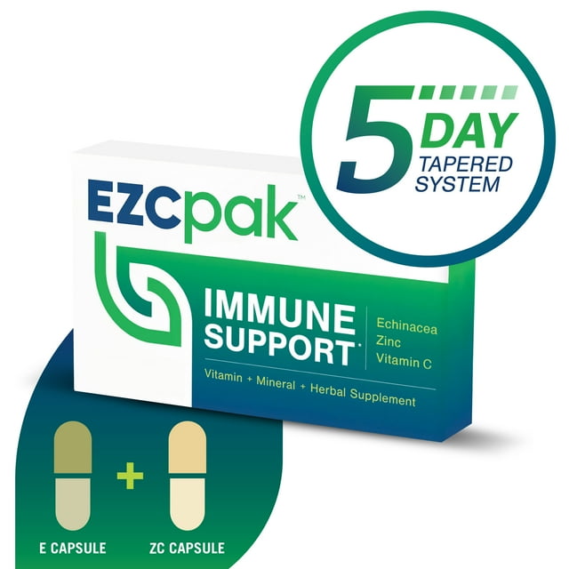 EZC Pak Immune Support - Echinacea, Zinc, Vitamin C Supplement, 1 Pack ...