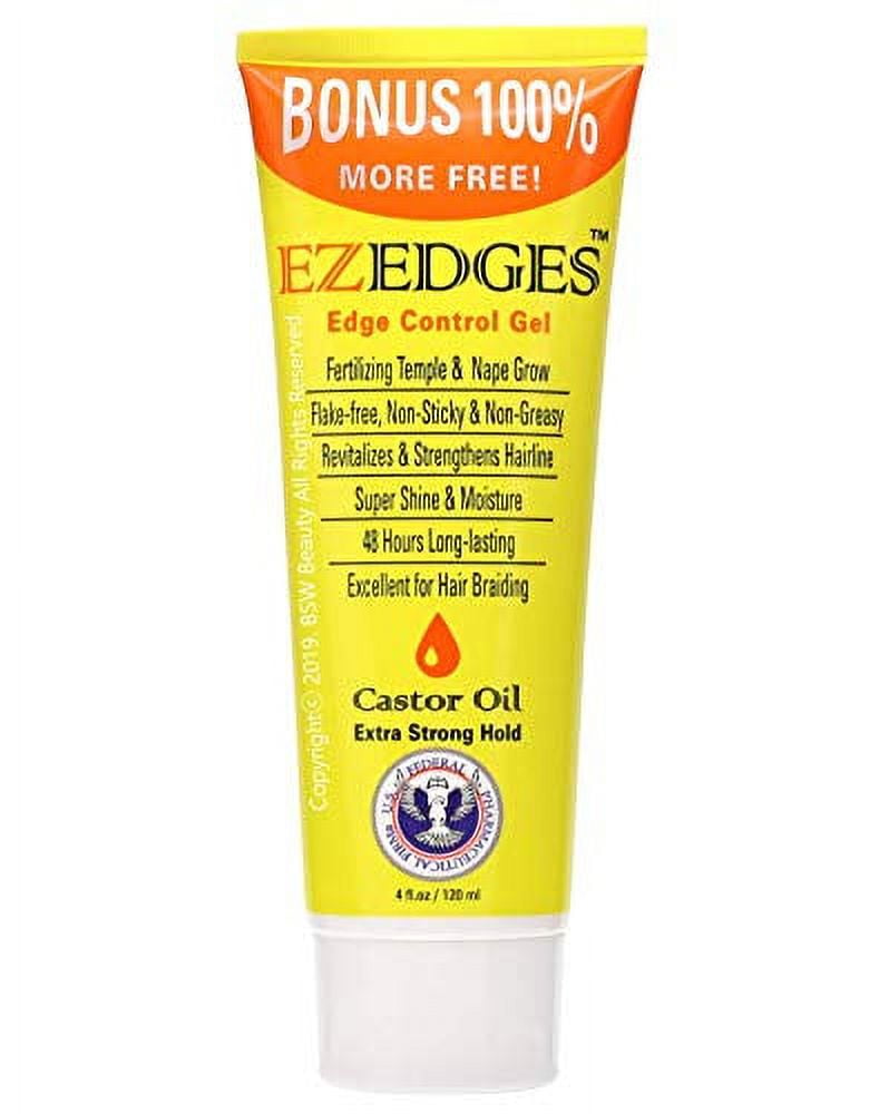 EZEDGES EDGE CONTROL GEL Extra Strong Hold (Castor Oil), 4 oz ...