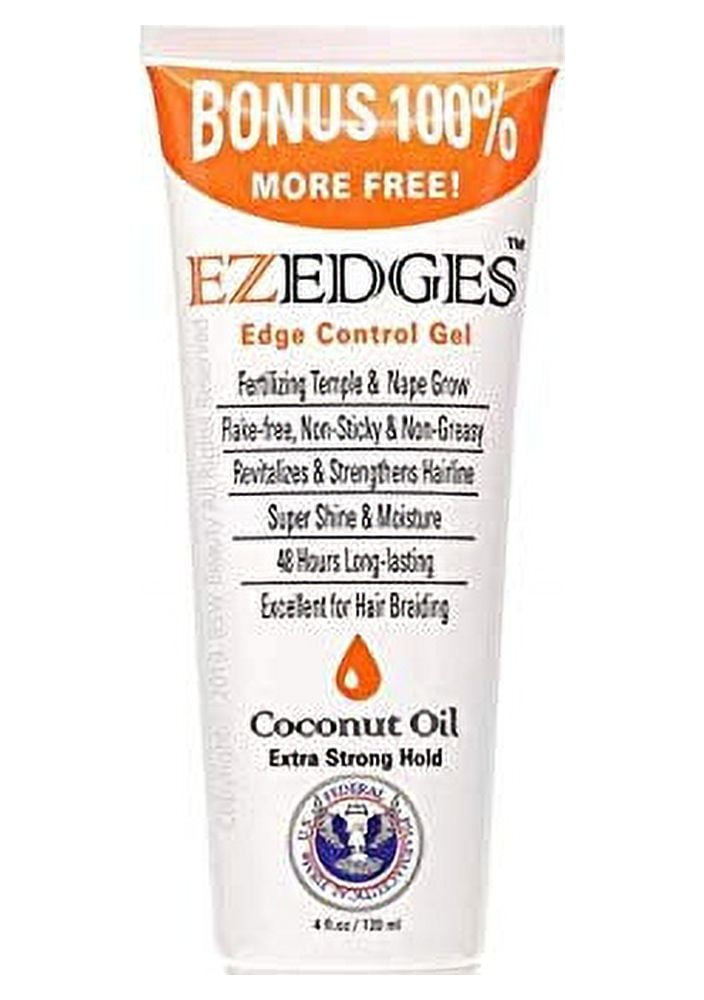 EZEDGES EDGE CONTROL GEL Extra Strong Hold (Coconut Oil), 4 oz ...