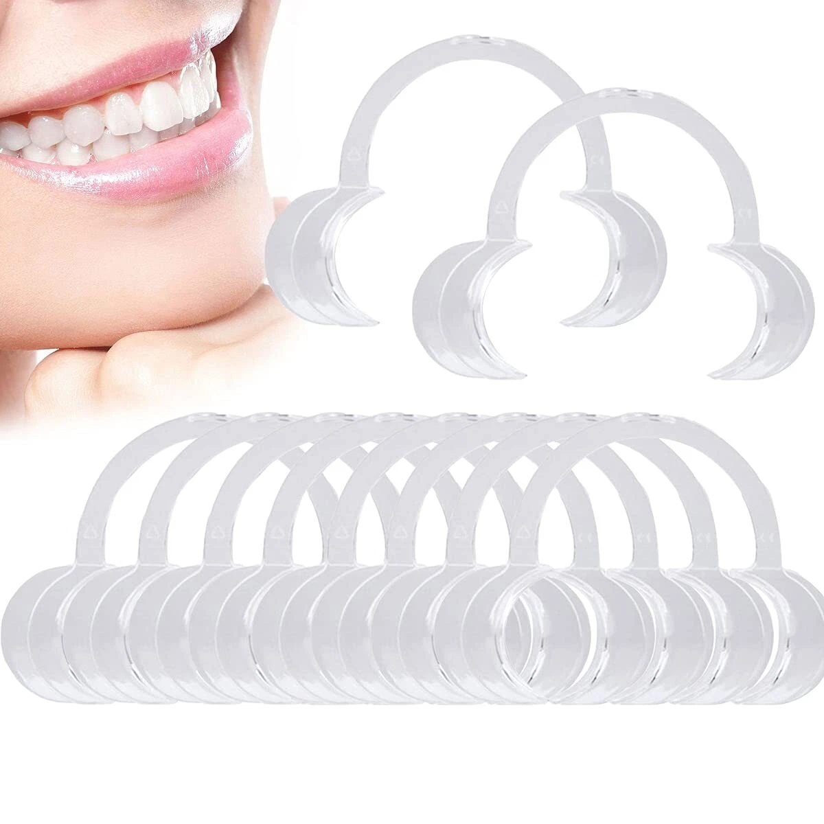 EZGO 20 Pcs Dental Cheek Retractor, Small Size, C-shape Mouth Opener ...