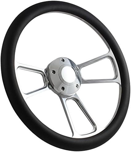 EZGO Golf Cart Steering Wheel Kit 14" Polished Muscle Steering Wheel ...
