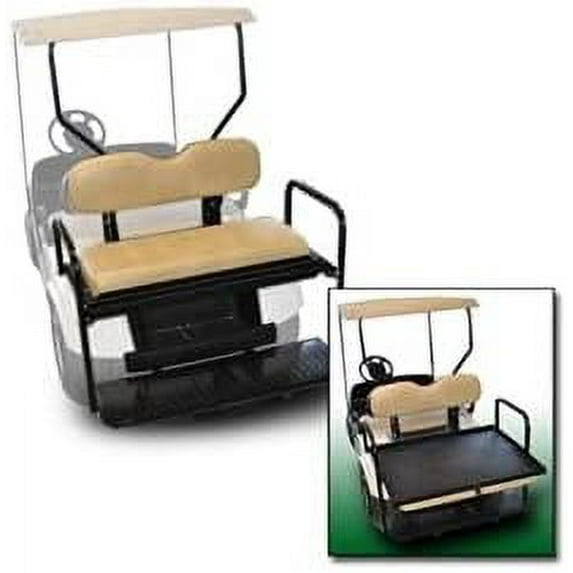 EZGO TXT Golf Cart Rear Flip Flop Seat Kit - Color: TAN - Walmart.com