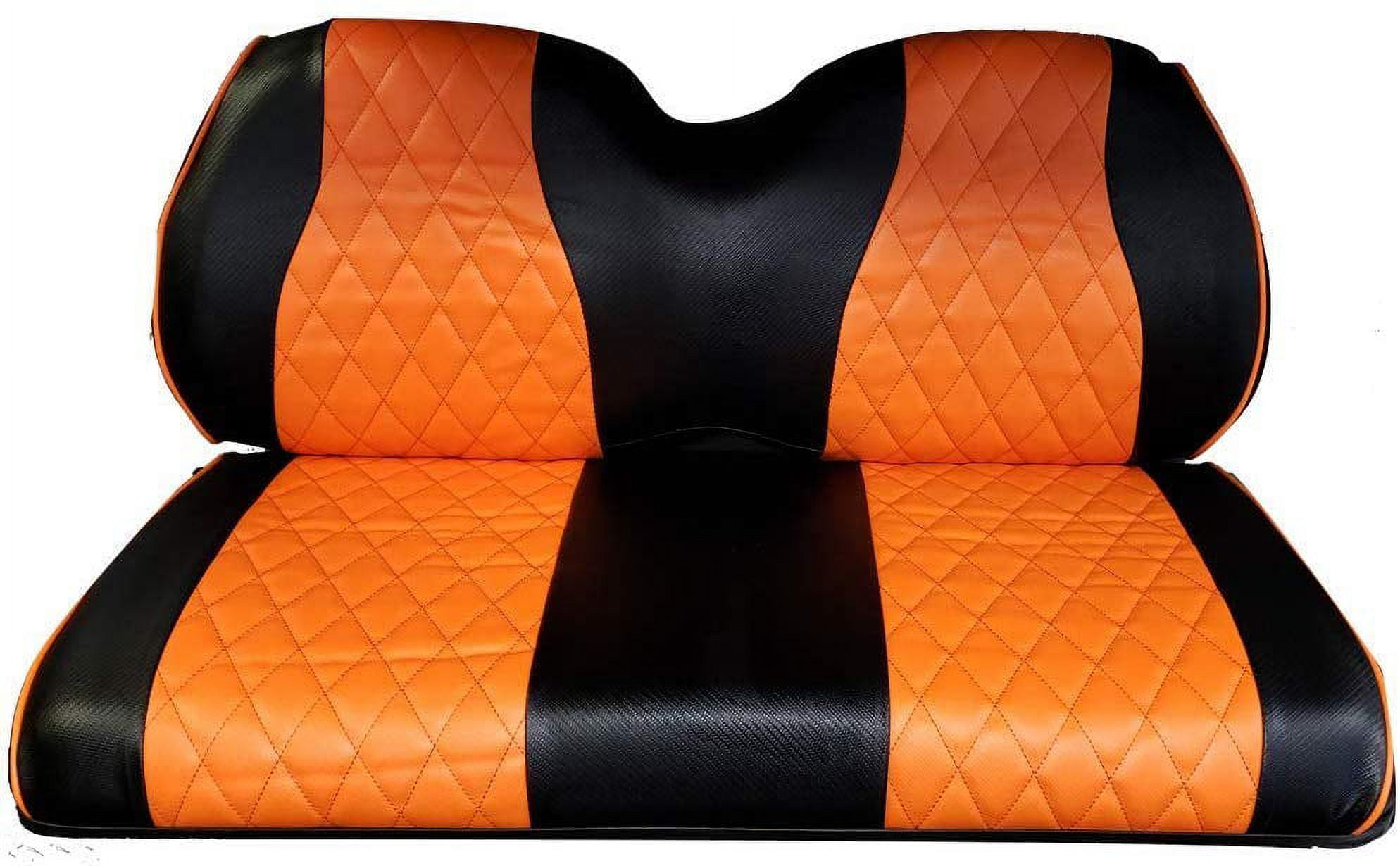 EZGO TXT/RXV And Club Car DS Front & Rear Seat Covers | Black & Orange ...