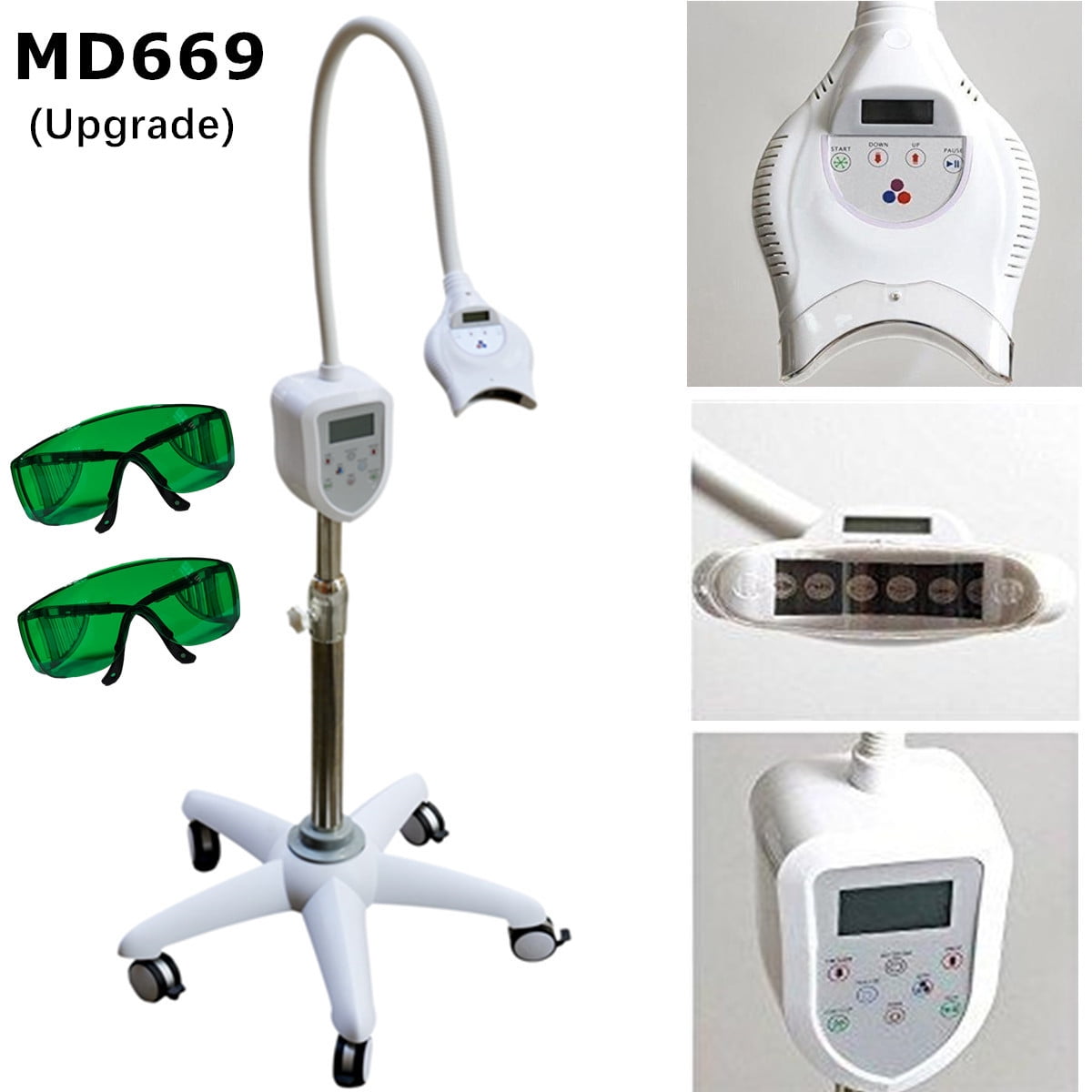 EZGO Upgraded Dental Mobile Teeth Whitening Machine MD669 LED Light ...