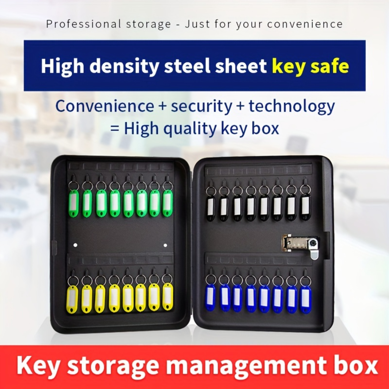 EZHOUGZWL Secure Black Case With Password for Storing Keys - Key Box ...