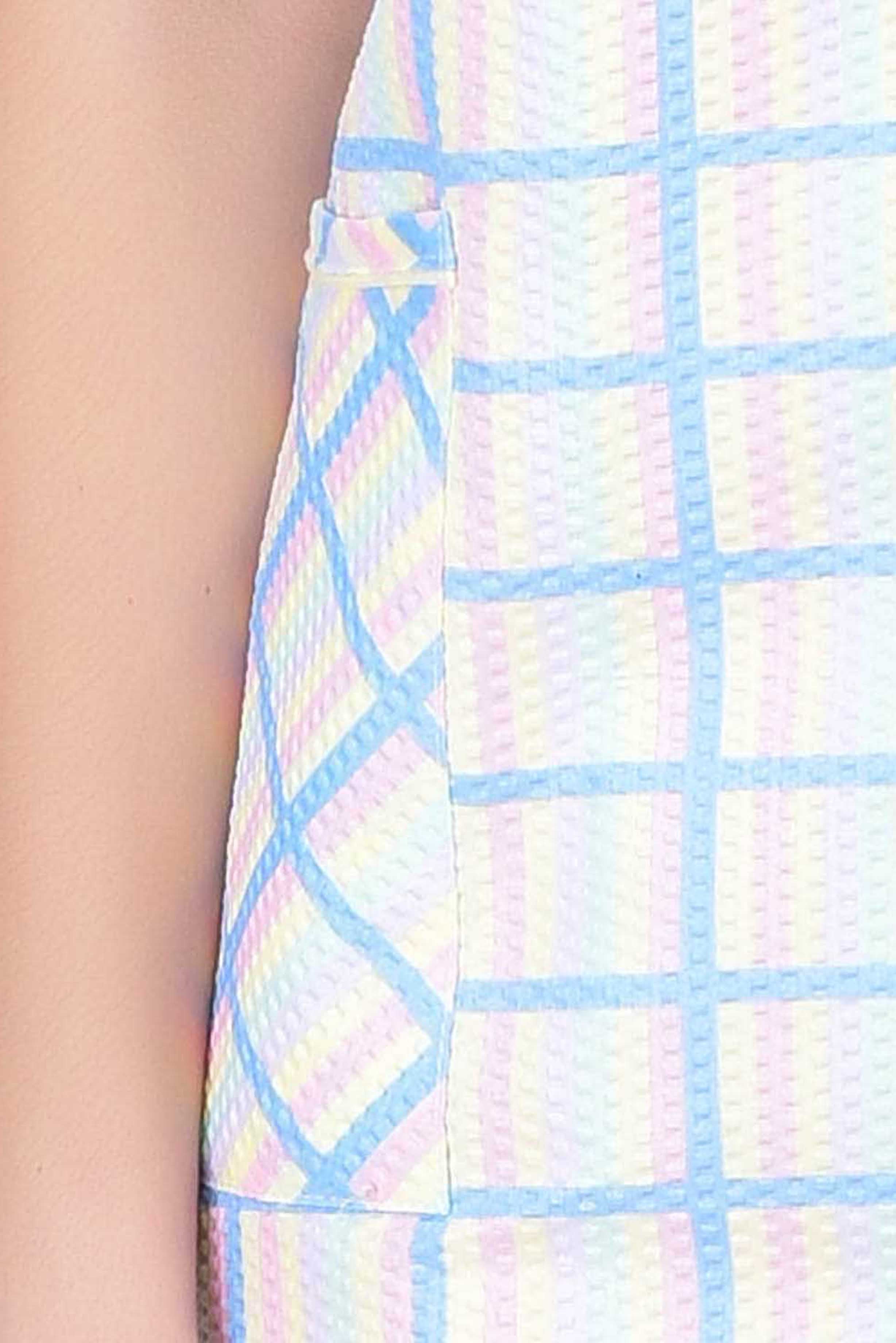 Ezi Women's Plus Short Sleeve Snap-Front Plaid Seersucker Cotton-Rich ...