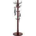EZIVIEZ Wooden Coat Rack Stand, Solid Wood Freestanding Coat Rack ...