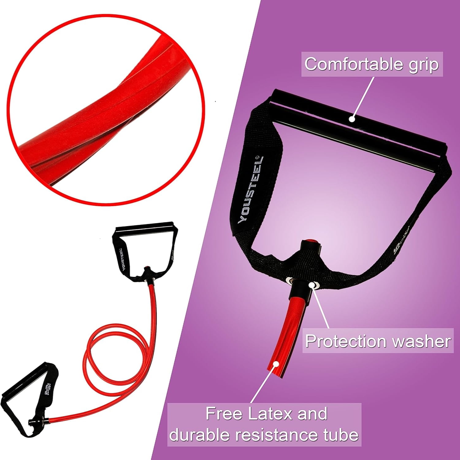 EZKZUN Versatile Resistance Bands with Handles for Complete Workouts ...