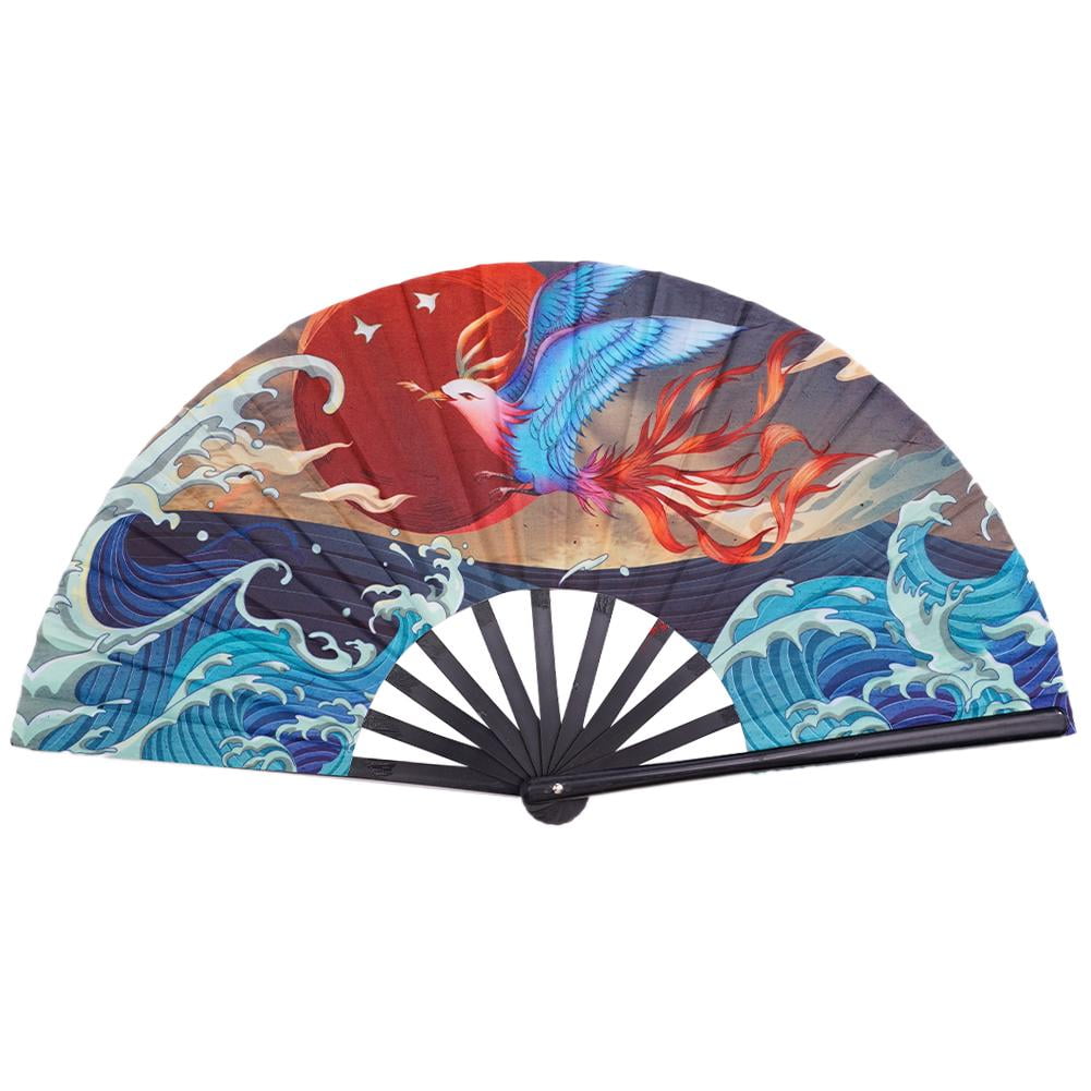 EZLIFE Divine Animals Compendium Chinese Folding Fan Mythical Chinese ...