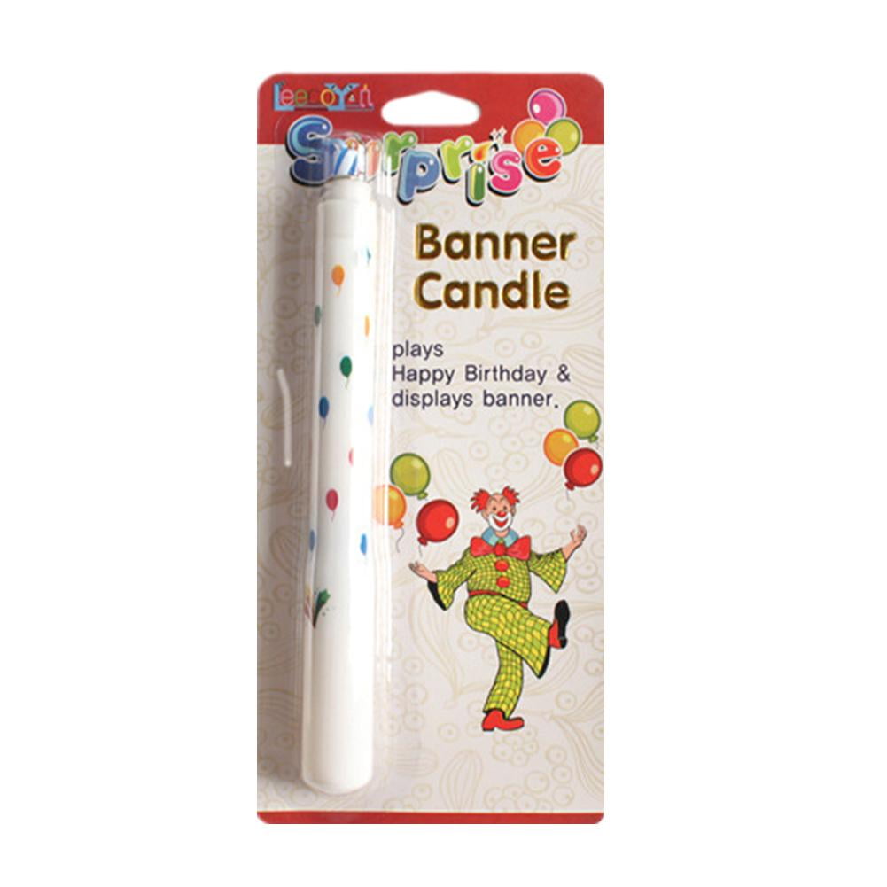 EZLIFE Funny Cake Topper Candle, Surprise Banner Candle Circus Candles ...
