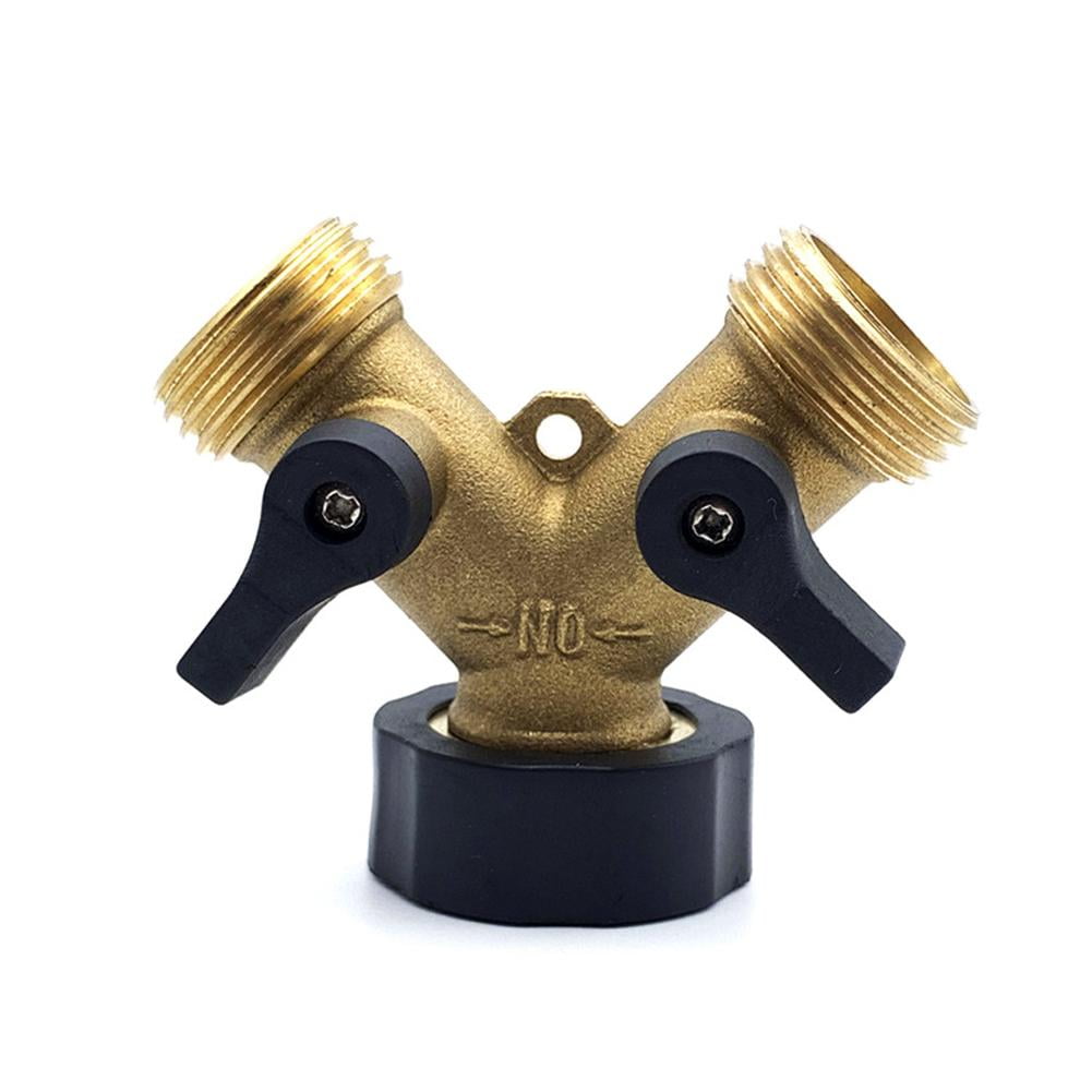 EZLIFE Heavy Duty Brass 2 Way Y Splitter,2 Way Tap Splitter,Hose Tap ...