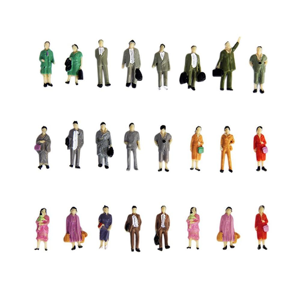 EZLIFE Model People Figures Train Railway Building Scenery Painted ...