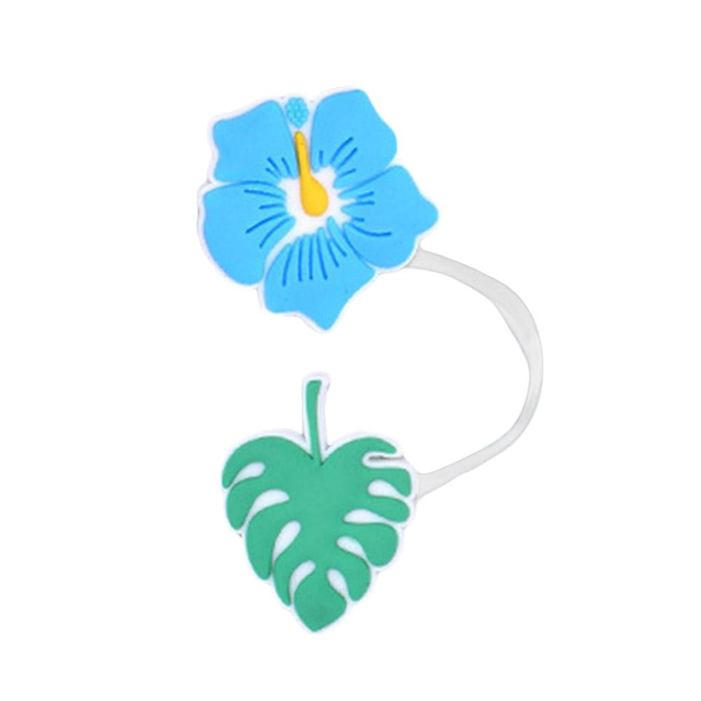 EZLIFE Plant Theme Straw Cover Caps for stanyiy Cup,Straw Covers for 9 ...