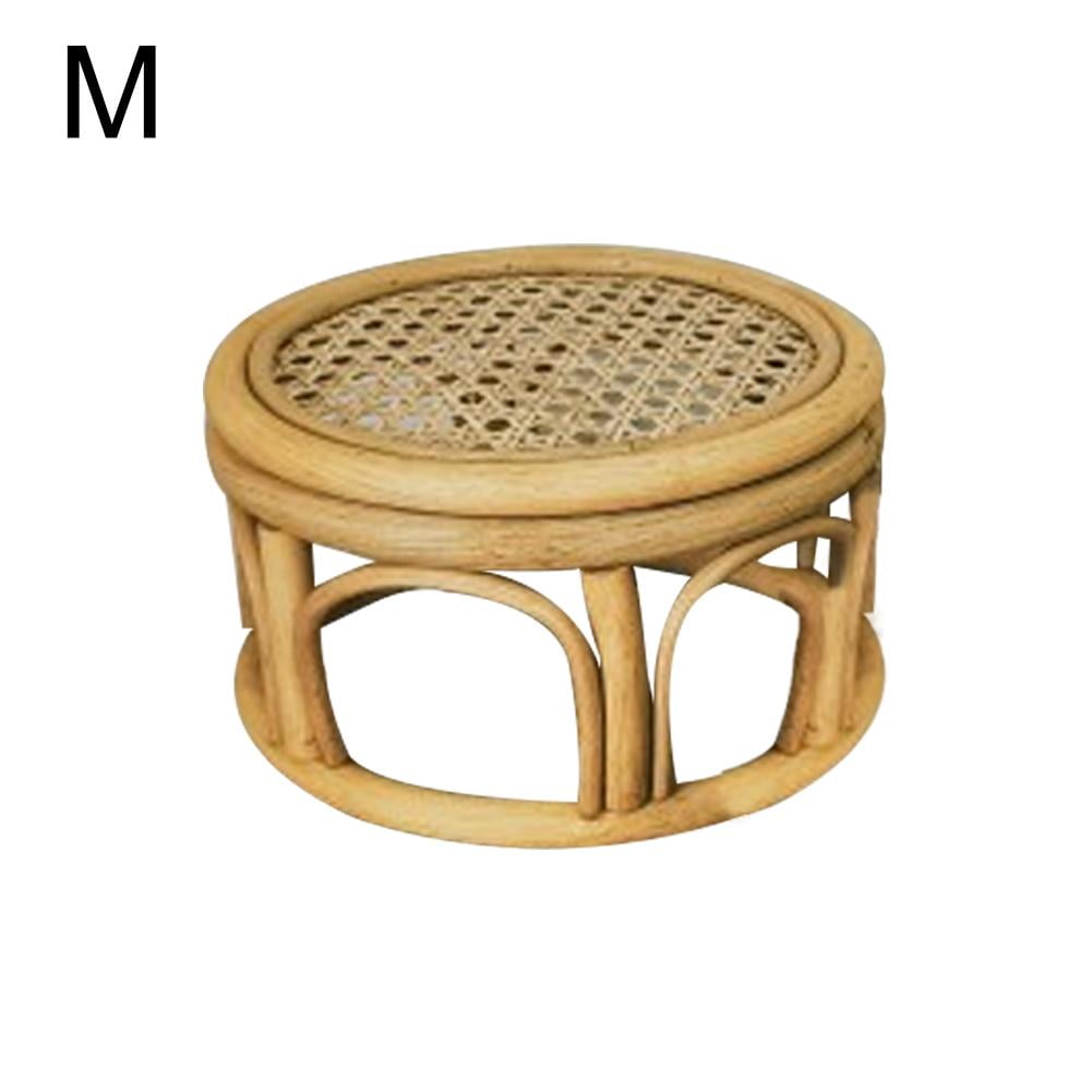 EZLIFE Rattan Round Riser Plant Stand Rattan Wicker Plant Stand Rattan Material For Garden ...