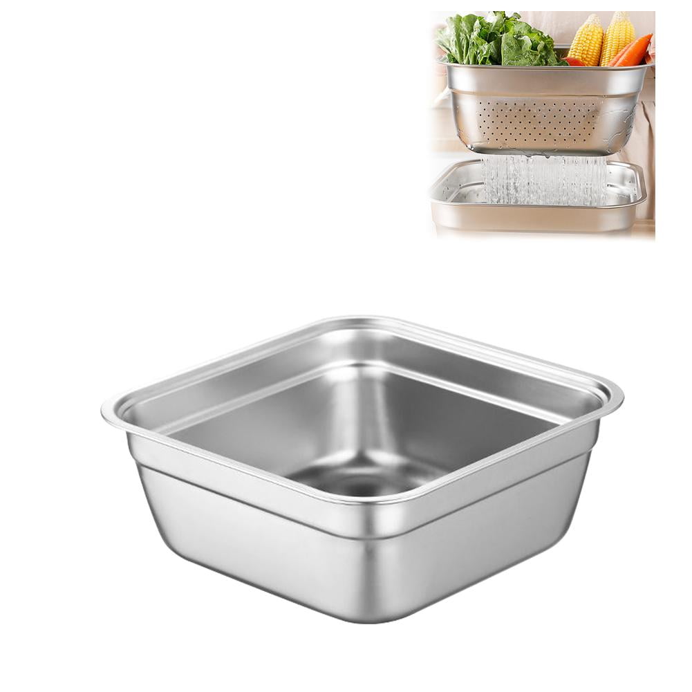EZLIFE Stainless Steel Washing Up Bowl,Multi-Purpose Stainless Steel ...