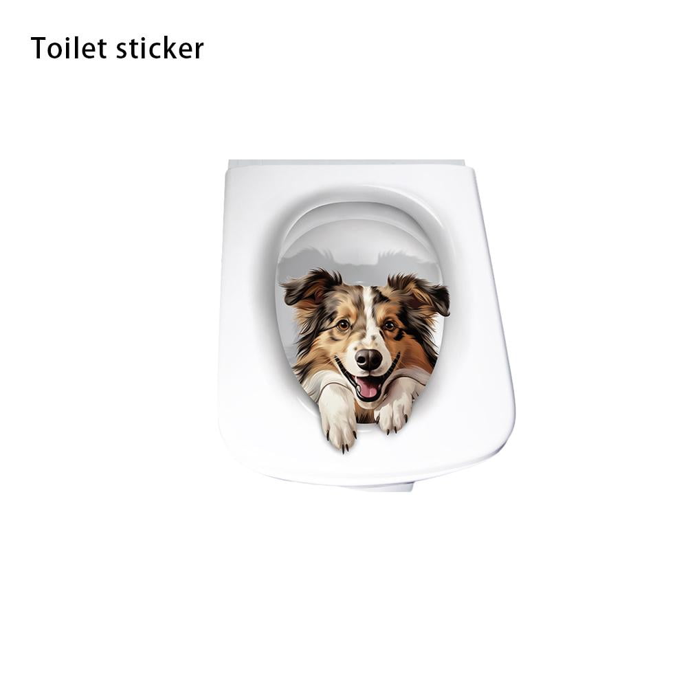 EZLIFE Toilet Lid Sticker Novelty Creative Toilet Seat Decals Sticke ...