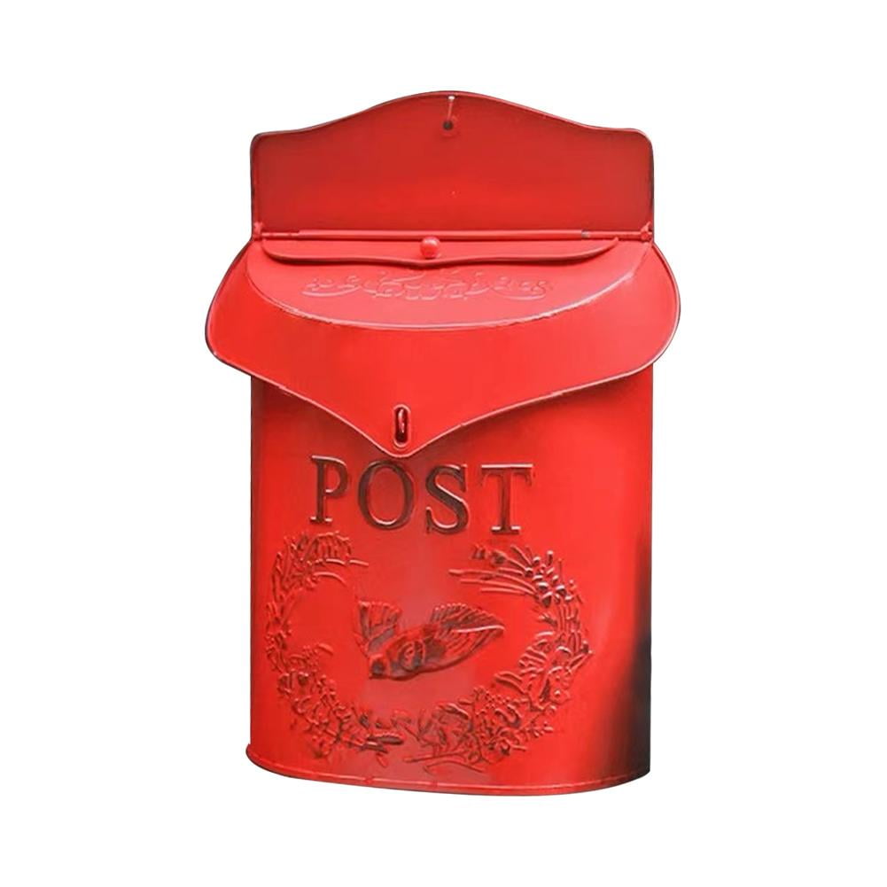 EZLIFE Wall Mounted Box Mailboxes Letter Box Metal Farmhouse Crafts ...