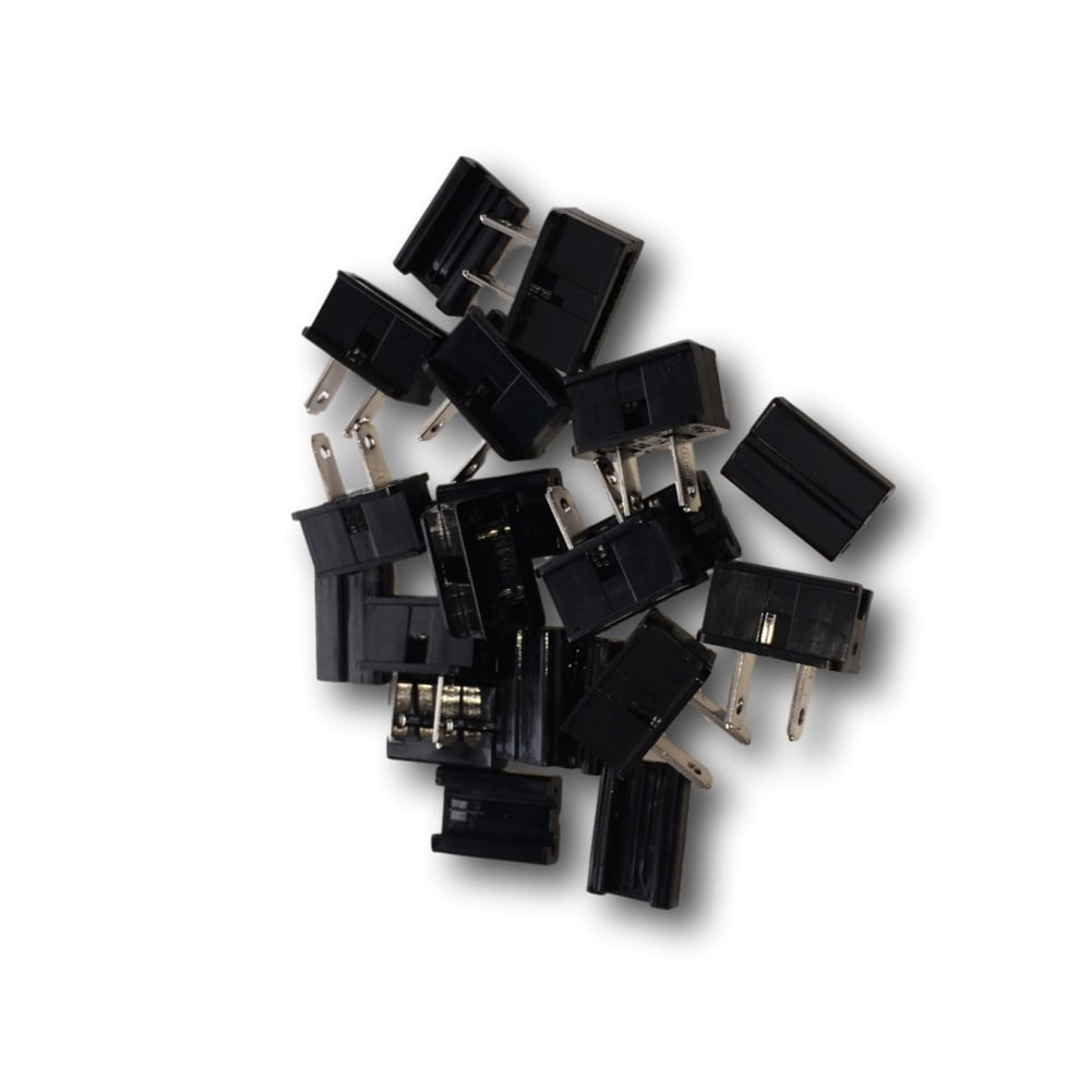 EZLS 10 Pack Black Male SPT-1 Zip Plug, Vampire Plug, Gilbert Plug ...