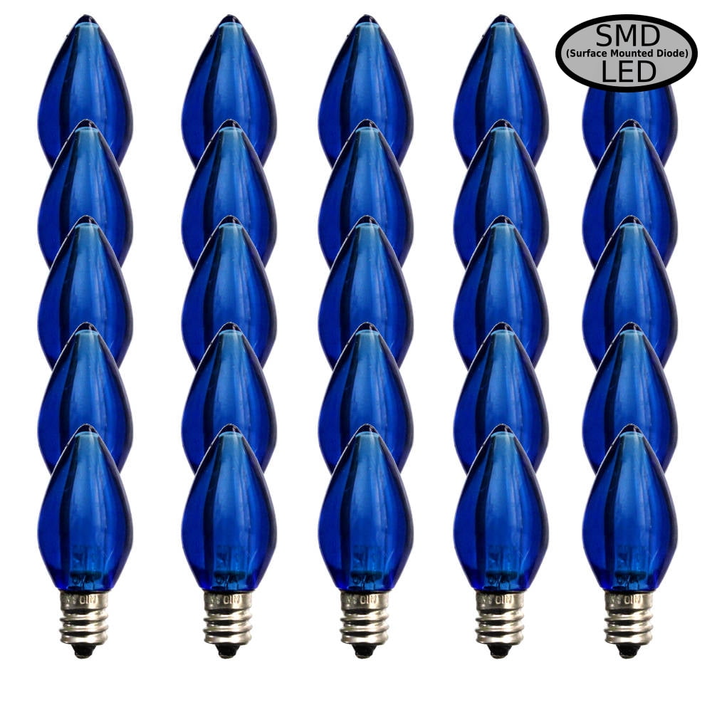 EZLS Blue Transparent C7 LED Replacement Bulb, 25 Pack - Walmart.com