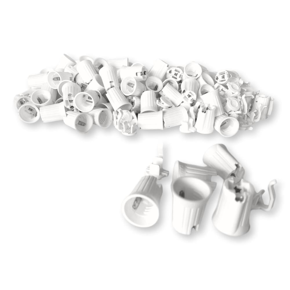 EZLS C9 White SPT-1 Replacement Sockets 100 Count - Walmart.com