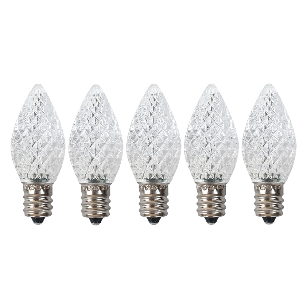 EZLS Cool White Faceted C7 LED Replacement Bulbs, 5 Pack - Walmart ...