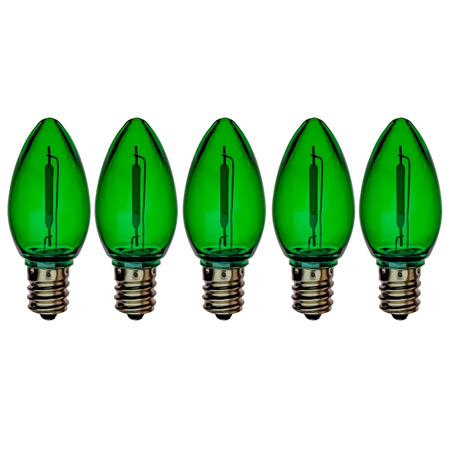 EZLS Green LED Replacement Bulbs, Colored Filament, Shatterproof Lens ...