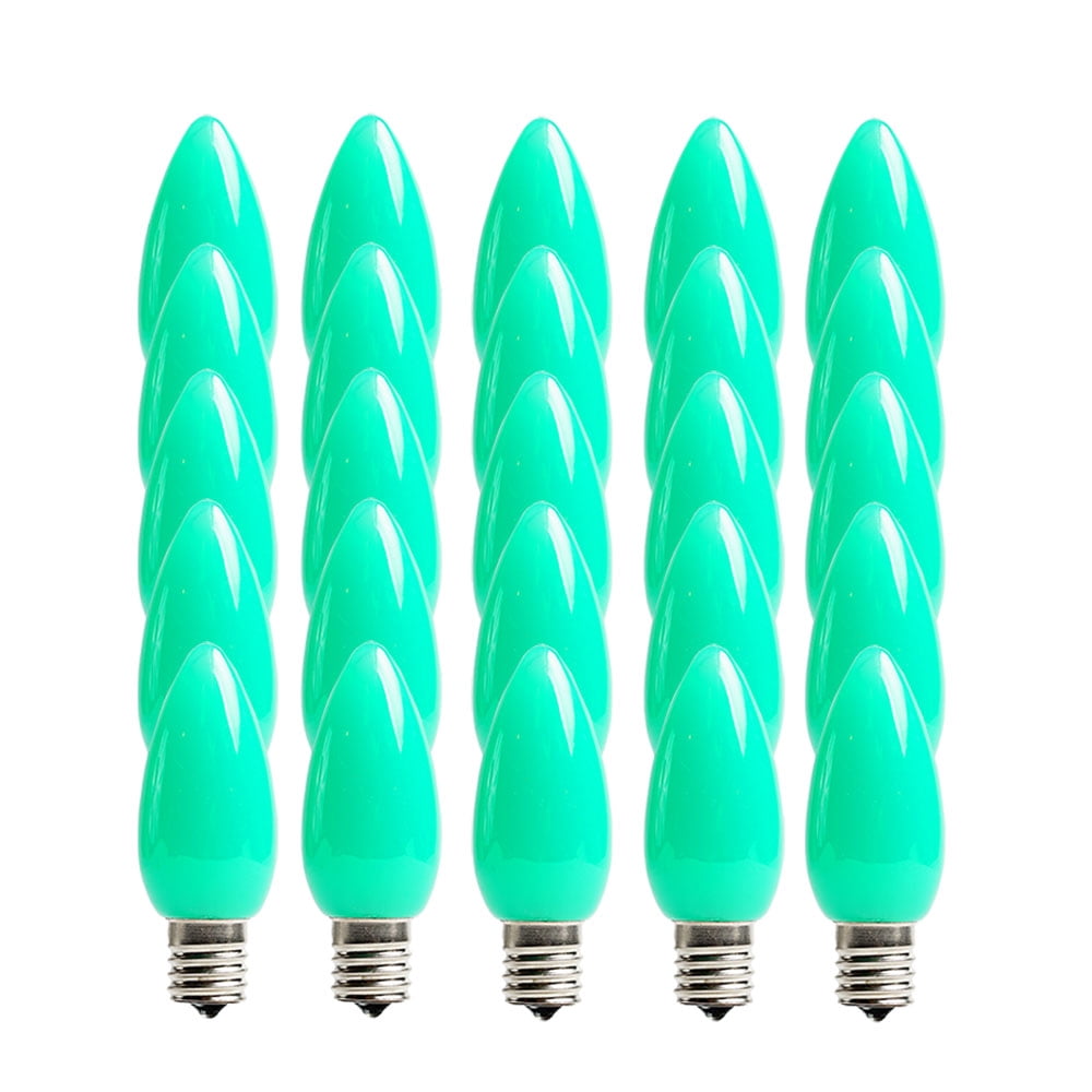 EZLS Green Opaque C9 LED Replacement Bulbs, 25 Pack - Walmart.com