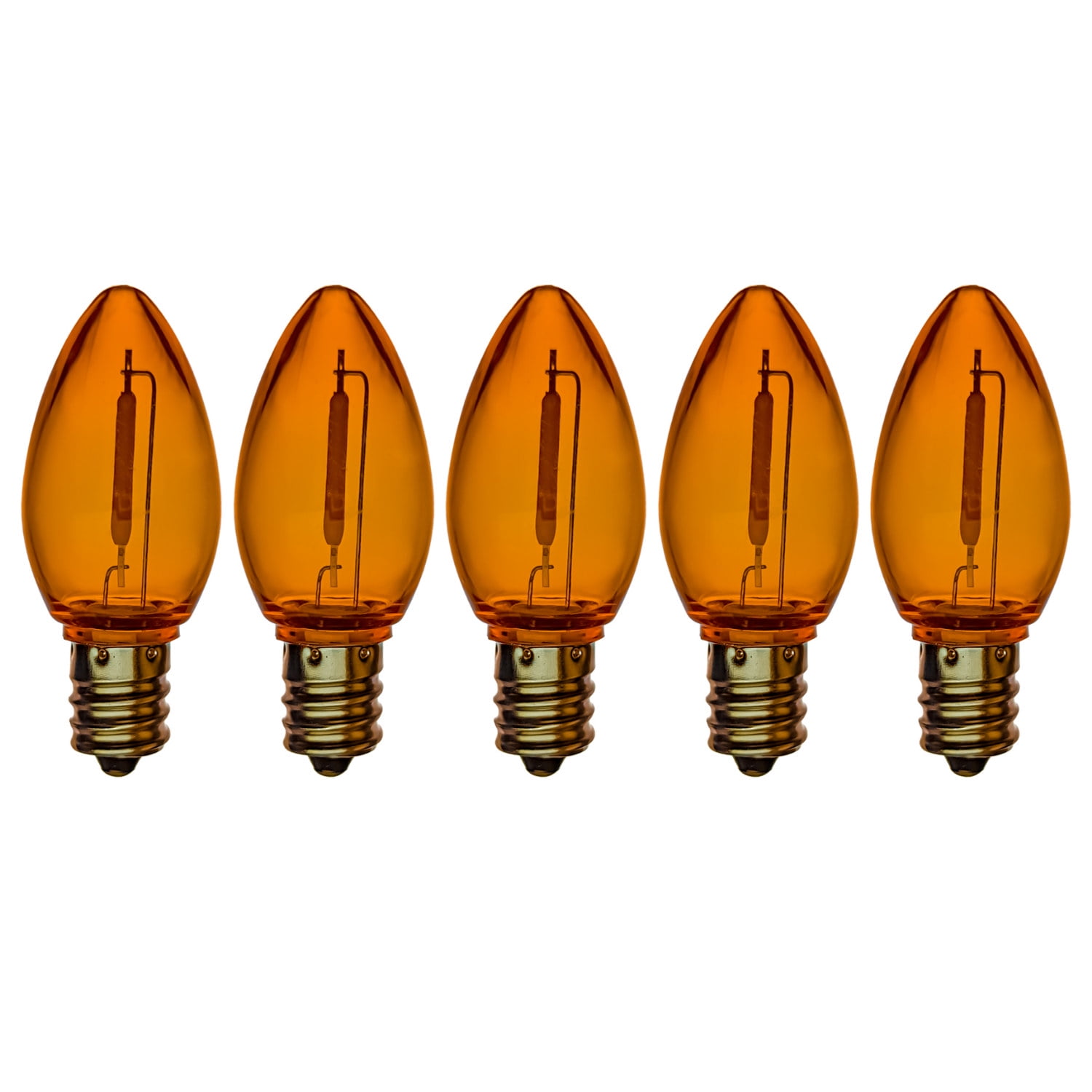 EZLS Orange LED Replacement Bulbs, Colored Filament, Shatterproof Lens ...