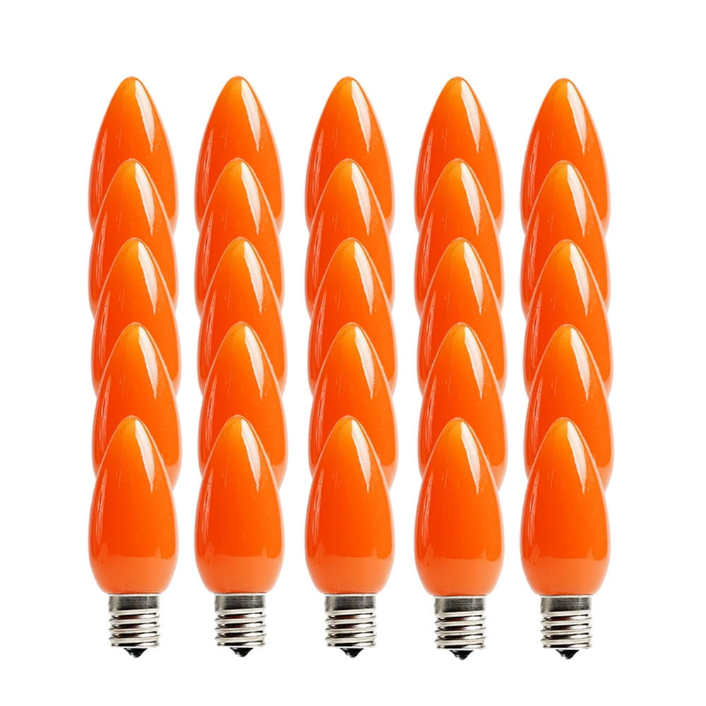 EZLS Orange Opaque C9 SMD LED Replacement Bulb, 25 Pack - Walmart.com