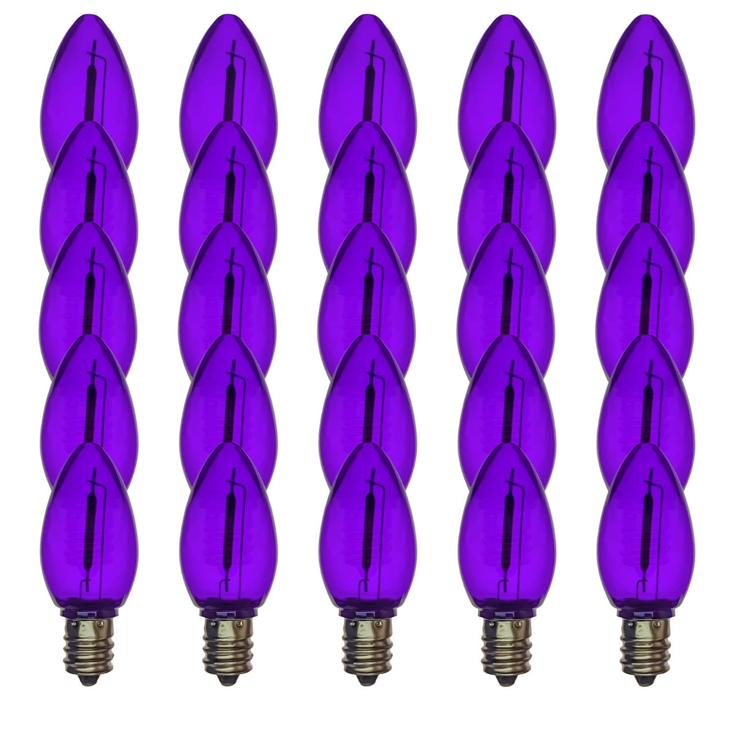 EZLS Purple LED Replacement Bulbs, Colored Filament, Shatterproof Lens ...