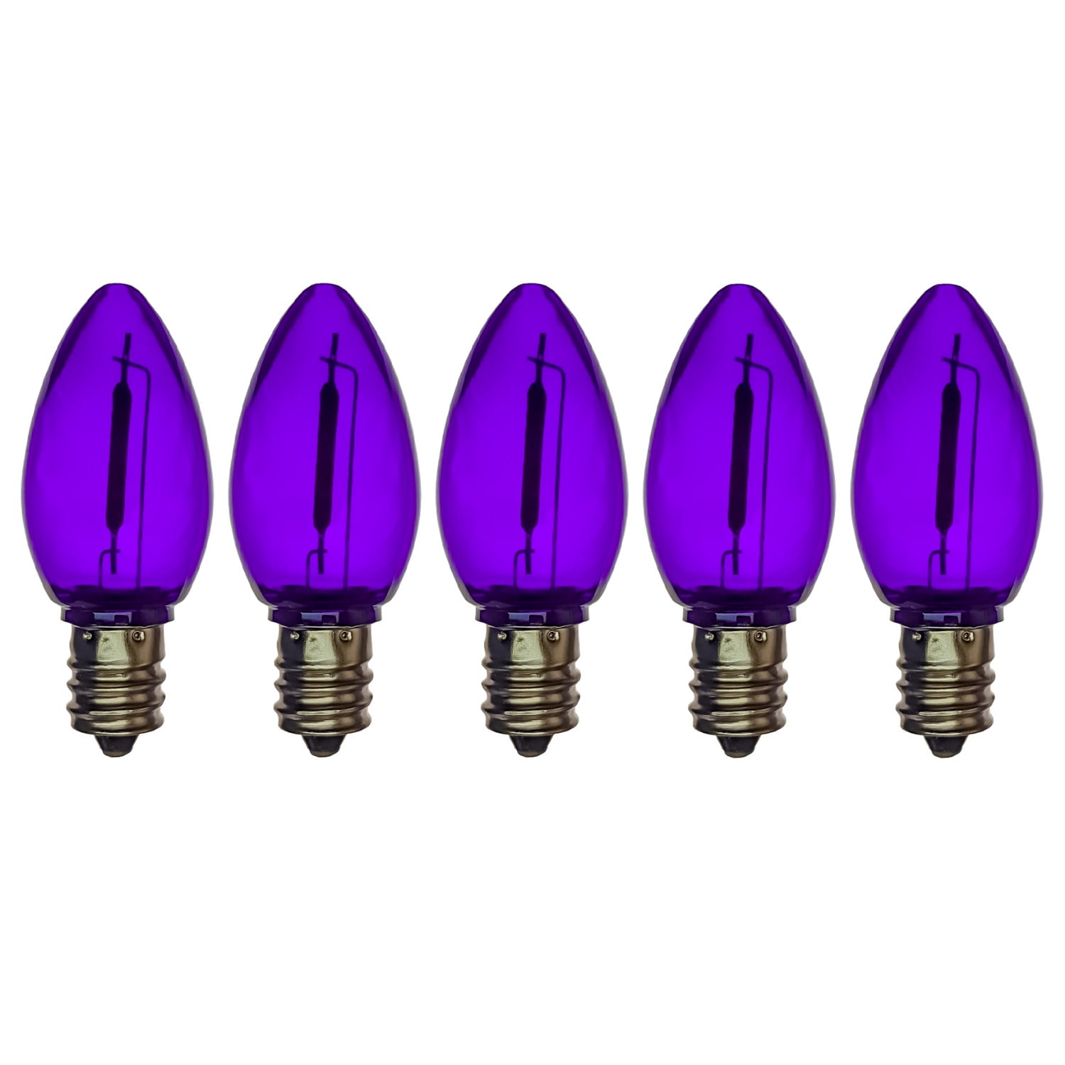 EZLS Purple LED Replacement Bulbs, Colored Filament, Shatterproof Lens ...