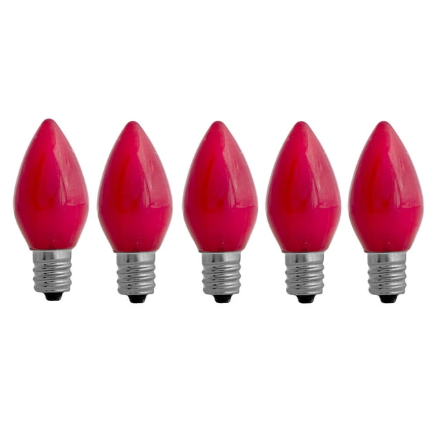 EZLS Red Opaque C7 LED Replacement Bulbs, 5 Pack - Walmart Business ...