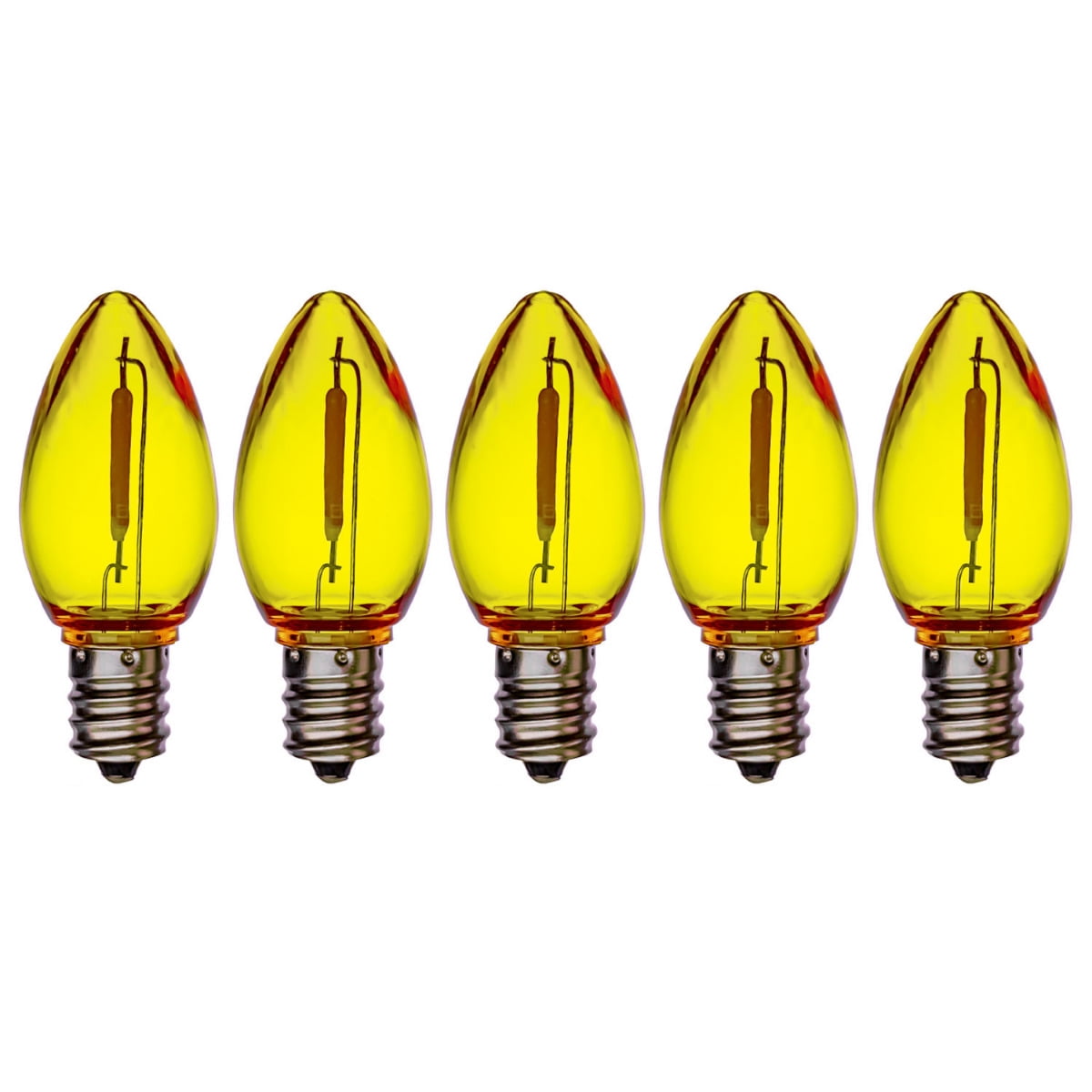 EZLS Yellow LED Replacement Bulbs, Colored Filament, Shatterproof Lens ...