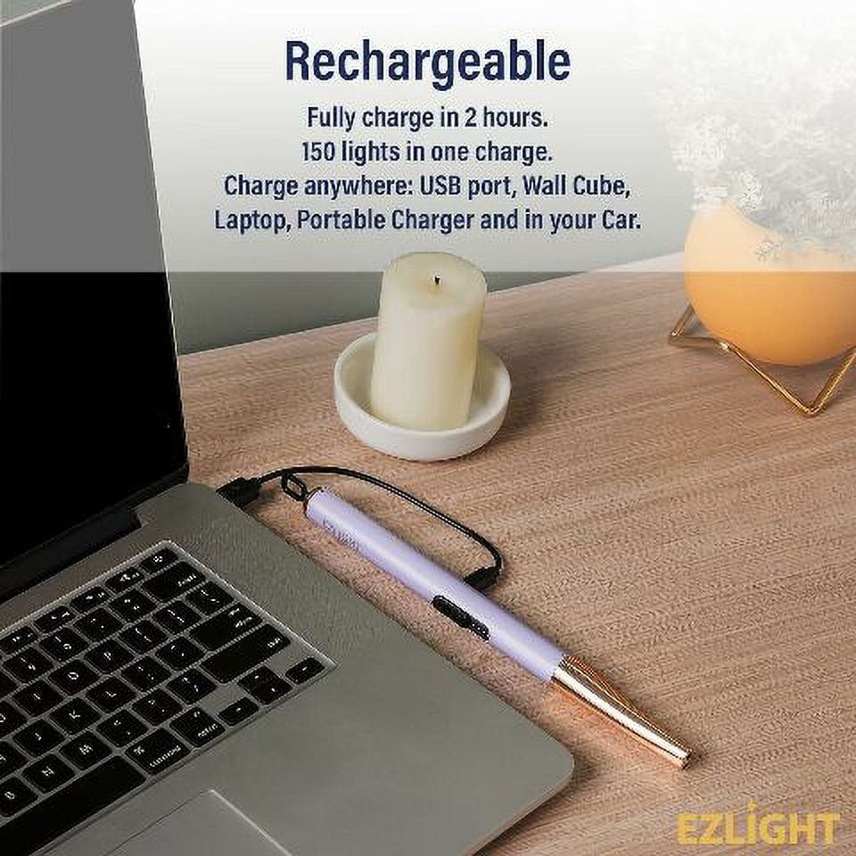 EZLight USB Lighter Rechargeable Long Electric Arc Flameless Lighters ...