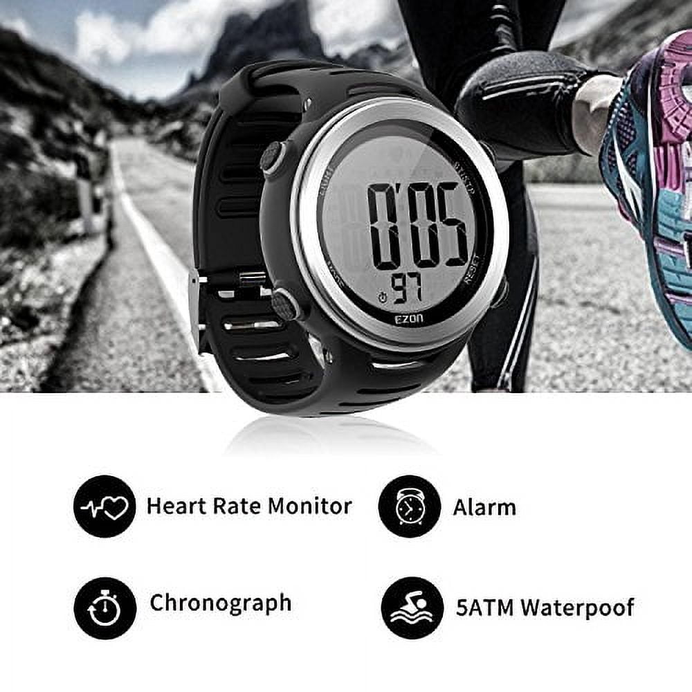 EZON Heart Rate Monitor and Chest Strap, Exercise Heart Rate Monitor ...