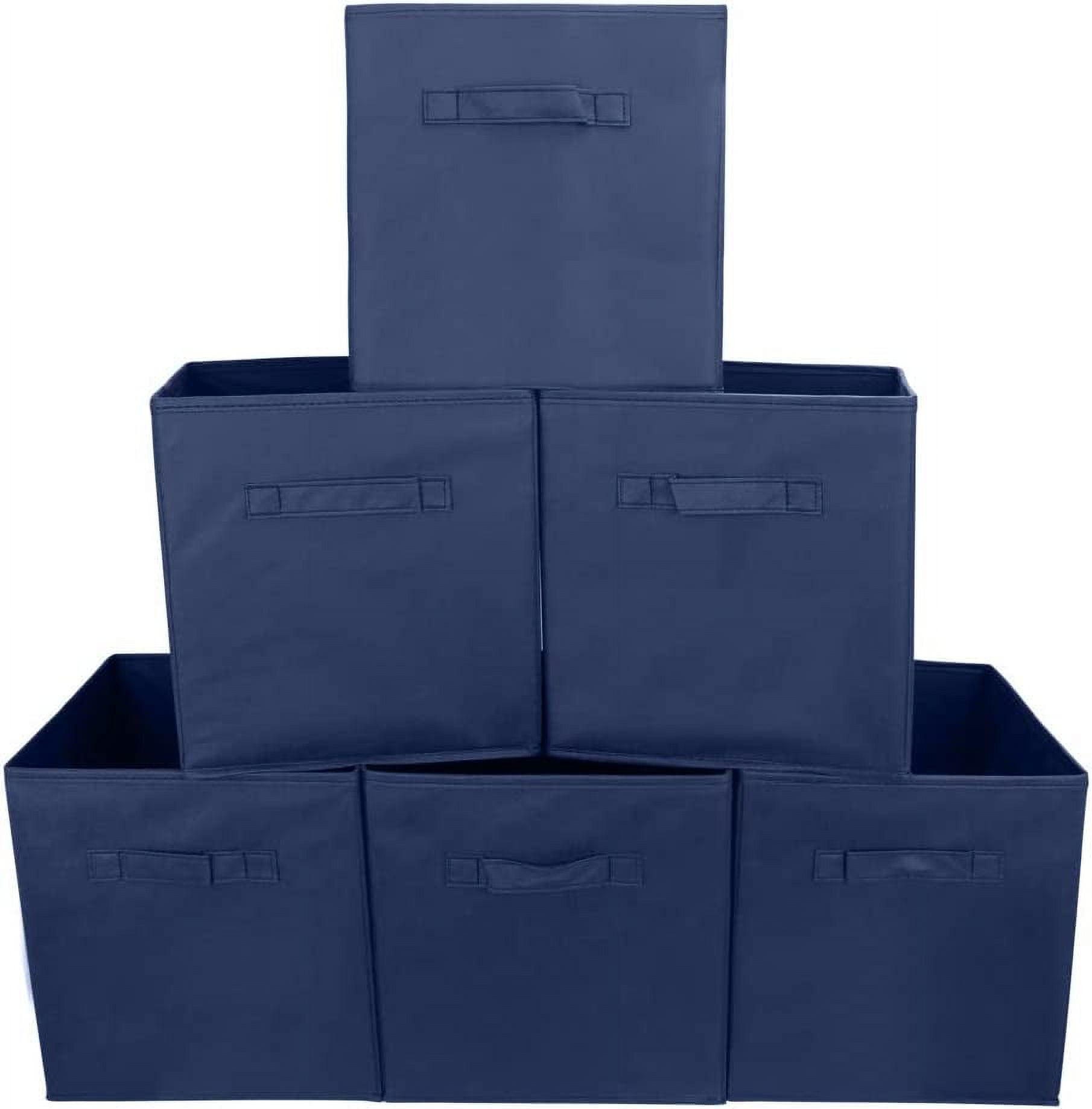 EZOWare 6 Foldable Cloth Boxes, 10.5"x10.5"x11" Storage Cubes for ...