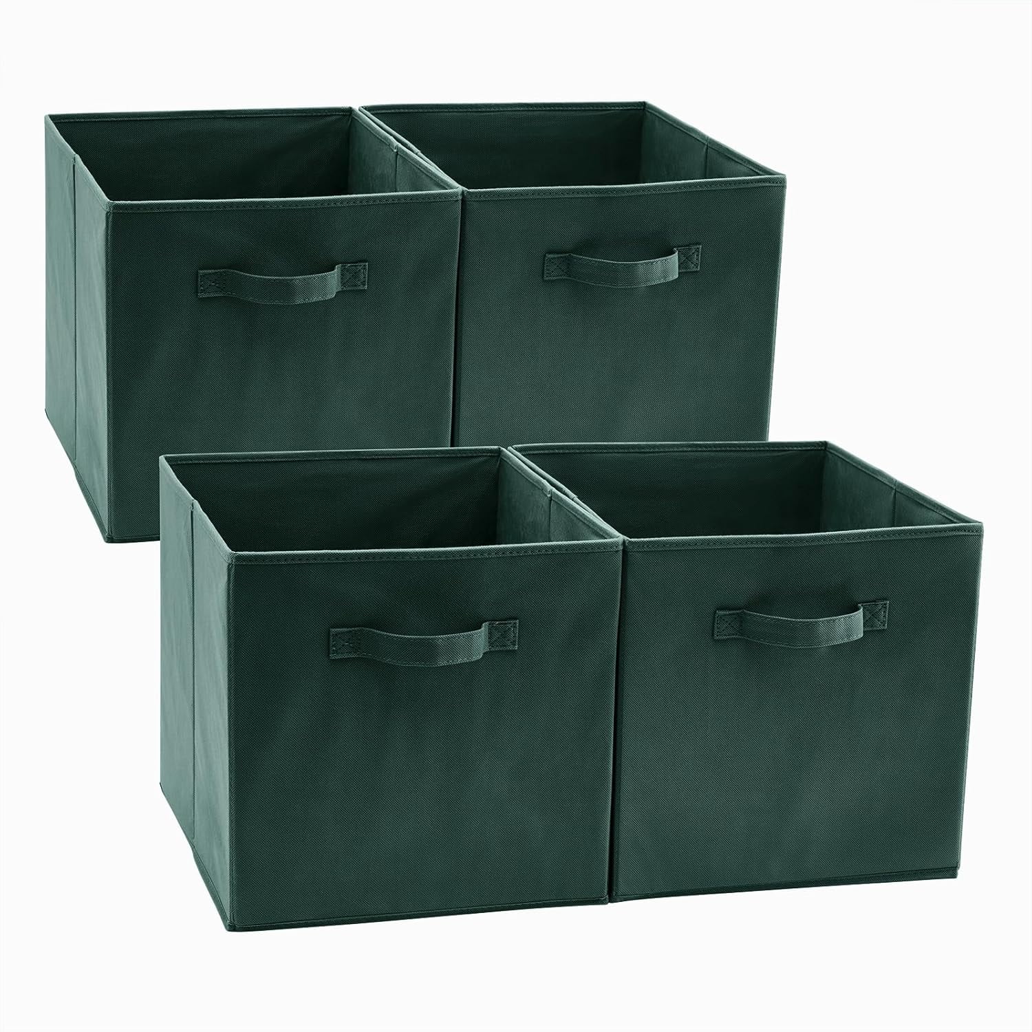 EZOWare Set of 4 Foldable Fabric Basket Bins, 13"x15"x13" Collapsible ...