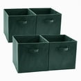 EZOWare Set of 4 Foldable Fabric Basket Bins, 13"x15"x13" Collapsible ...
