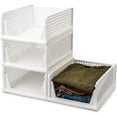 EZOWare Set of 4 Stackable Plastic Closet Drawer, Collapsible Clothing ...