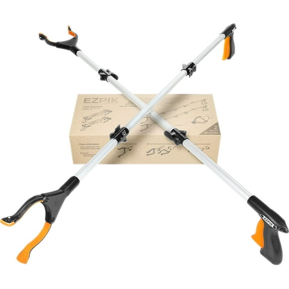 EZPIK 43" Grabber Reacher Tool for Seniors, Folding Magnetic Pickup ...